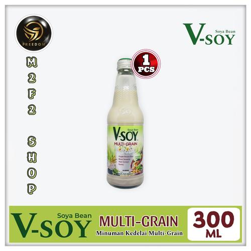 Jual V-Soy Soya Bean Multi Grain Barley Susu Kedelai Botol 300 ml ...