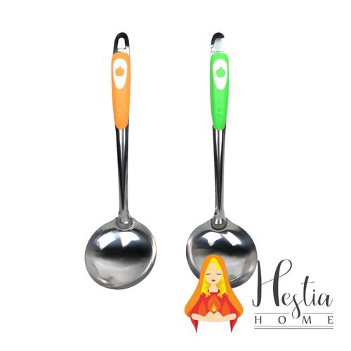 Jual Soup Ladle Sendok Sop Irus Apel Stainless Steel Gagang Plastik ...