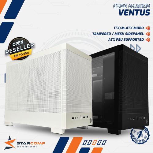 Promo CUBE GAMING VENTUS GLASS / MESH M-Atx Gaming Case - TG, Putih Cicil 0% 3x - Kota Surakarta ...