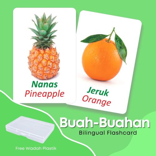Jual Kartu Buah-buahan Flash Card Bilingual [KARTU FISIK] - Kab ...