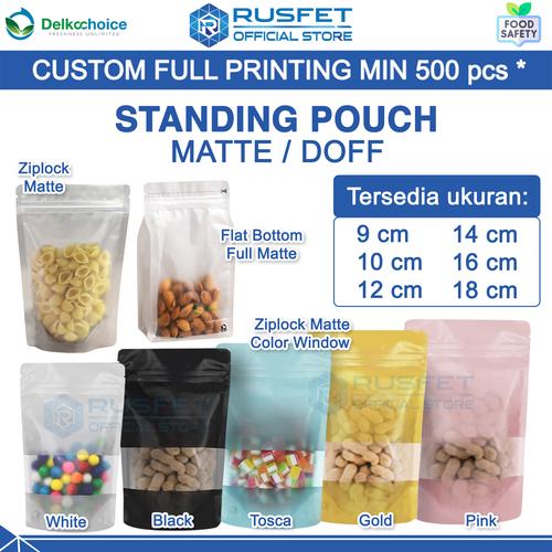 Jual Standing Pouch MATTE DOFF Plastik Klip Kemasan Makanan Ringan ...