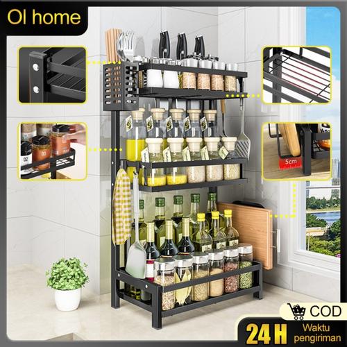 Jual Rak Bumbu Dapur Stainless Steel Rak Dapur Serbaguna Rak Botol ...