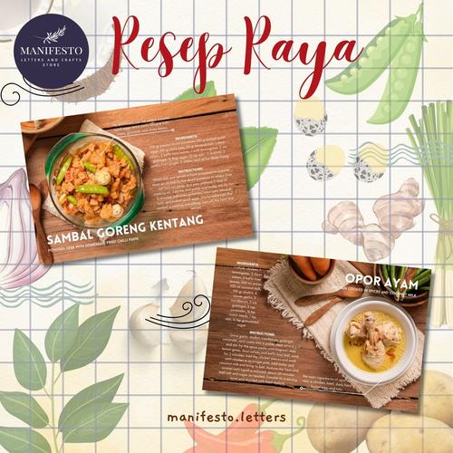 Jual Postcard Resep Raya | Kartu Pos Recipe Makanan | Indonesian Food ...