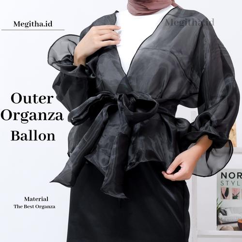 Jual outer organza | outer organza wrap | rompi organza - Broken White ...