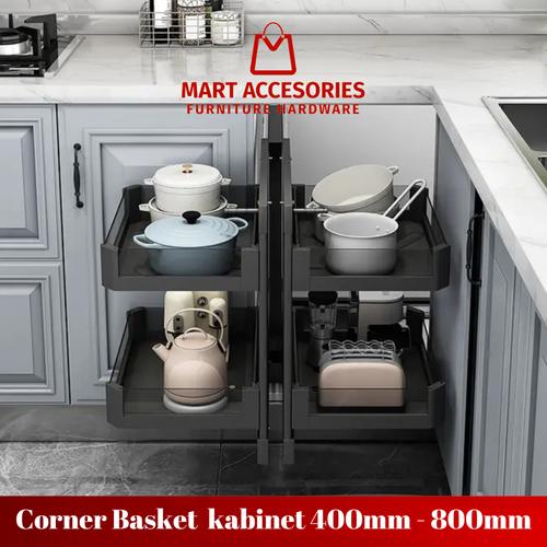 Jual corner cabinet kitchen set / rak sudut dapur /pull out corner ...