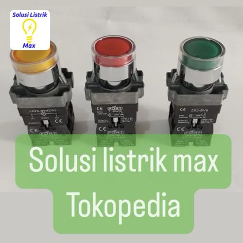 Jual Push Button Lamp Push Button Lampu 22mm Merah Kuning Hijau Fort ...