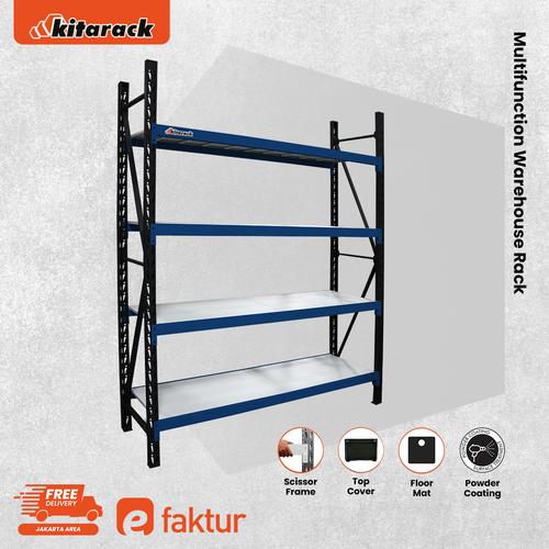 Promo Rak Gudang Besi 300kg 2.5 Meter Rak Gudang 4 Susun 300kg / Layer ...