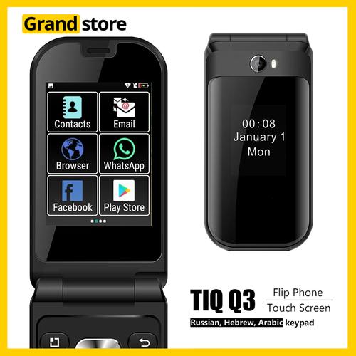 Jual Hp Android Flip TIQ MINI Q3 Flip 4G Android 8 RAM 3/32GB Touch ...