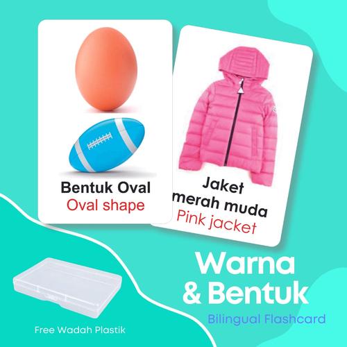 Jual Kartu Warna dan Bentuk Flash Card Bilingual [KARTU FISIK] - Kab ...
