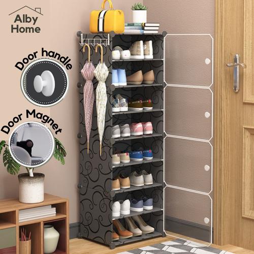Promo Rak Sepatu DIY 8 susun 4 pintu - Rak Sepatu Plastik Multifungsi ...