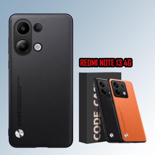 Jual Case Xiaomi Redmi Note 13 4G Case Leather Code Hard Cover - Hitam ...