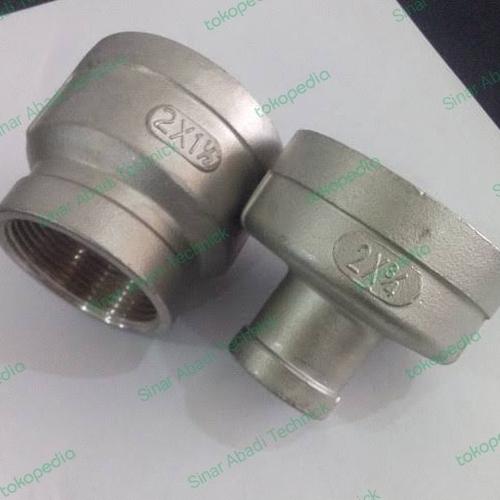 Jual REDUCER / SOCK KOMBINASI STAINLESS SS304 1" X 1/2" DRAT DALAM ...