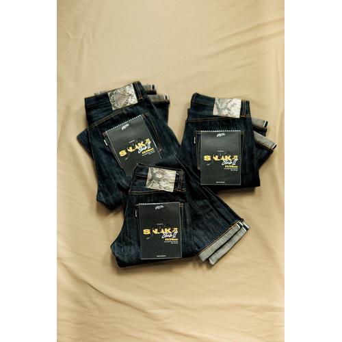 Jual Adelaide Denim | 17.75oz Snake Slub 2 Indigo x Sand Silver ...