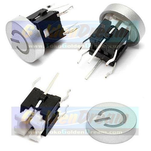 Jual Tact Switch 10mm LED Illuminated Lampu Warna Bulat 12v 50mA Saklar ...