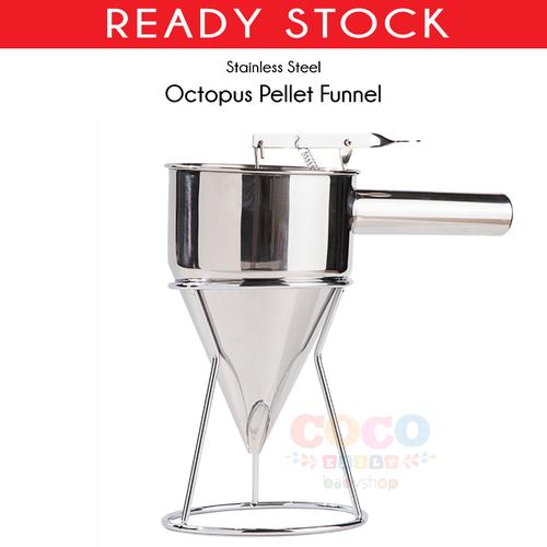 Jual Stainless Steel Octopus Pellet Funnel Tool Handheld Dispenser ...