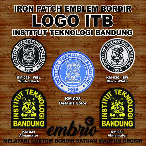 Jual Patch ITB emblem bordir logo Institut Teknologi Bandung iron on ...