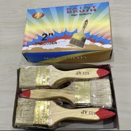 Jual Kuas cat 2"inci AP 633 paint brush 2 inci gagang kayu bulu putih ...
