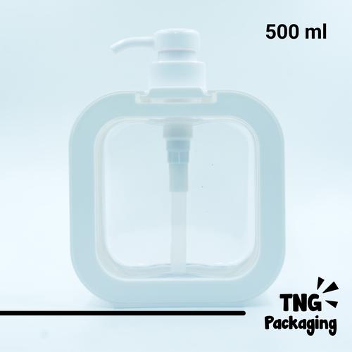 Jual Botol Pump 500ml Botol Sabun Shampoo Kotak Persegi Minimalis Soap ...