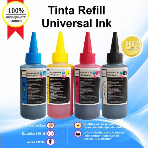 Jual Tinta Refill Isi Ulang 100ml Printer HP Canon Epson - Hitam ...