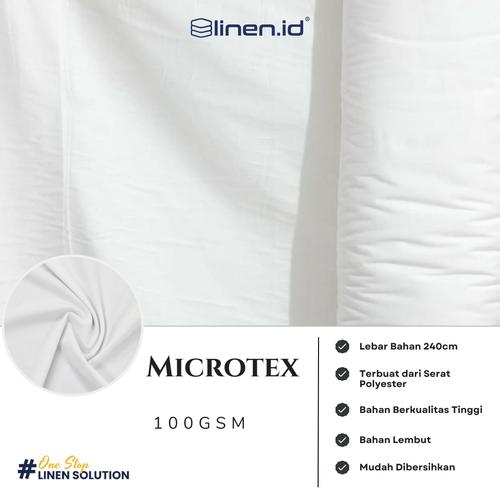 Promo [Bahan Sprei Putih] Kain Polyester/ Microtex 100gsm Lebar 240 cm ...