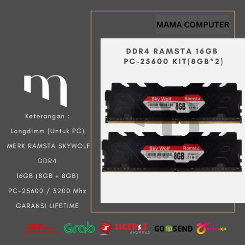 Jual RAM DDR4 16GB KIT (8GB*2) RAMSTA SKY WOLF 3200Mhz PC-25600 ...