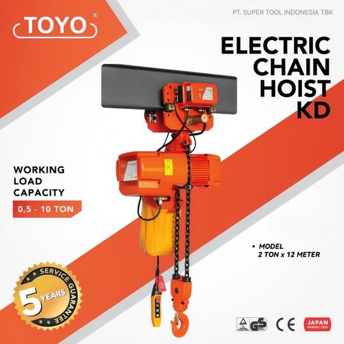Jual TOYO Electric Chain Hoist 2 Ton x 12 Meter KD Series - 2 Ton x 6 M ...