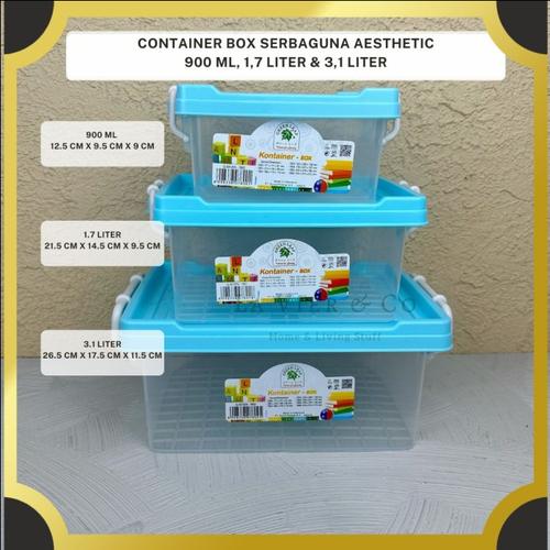 Jual CONTAINER BOX SERBAGUNA 900 ML 1.7 LITER 3.1 LITER KOTAK SERBAGUNA ...