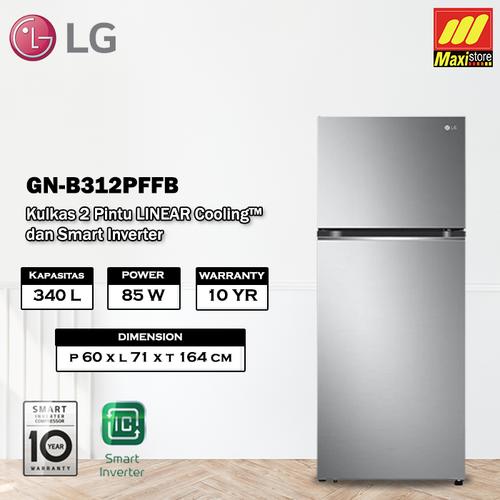 Promo LG Kulkas 2 Pintu GN-B312PFFB [340 L] Smart Inverter LinearCooling - Kota Makassar ...