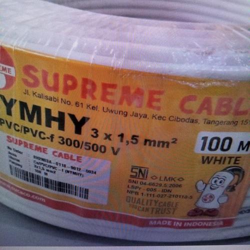 Jual Kabel Nymhy Supreme 3x1,5/ Putih - Serabut / Ecer - Permeter - Kota Surabaya - Sinar Bagus ...