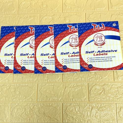 Jual LABEL/STICKER TOM &JERRY(T&J) NO 123/1 PAK ISI 10 LEMBAR/1 BOX 25 ...