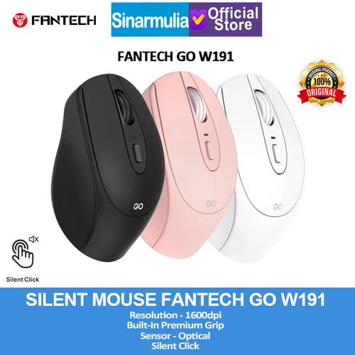 Promo FANTECH GO Wireless Mouse W191 Silent Click 2.4Ghz 1600DPI - PINK ...