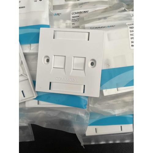 Jual Face plate kit dual port AMP commscope/ frame data 2 port ...