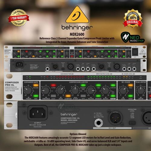 Jual Behringer MDX2600 V2 2 Channel Expander/Gate/Compressor/Peak ...