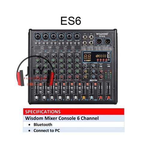 Jual Audio Mixer Wisdom 6 Channel ES6 ES 6 ES-6 Original - Jakarta ...