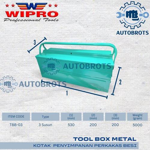 Jual US WIPRO Toolbox 3 Susun 530x200x200mm / Kotak Tool box Besi TBB ...