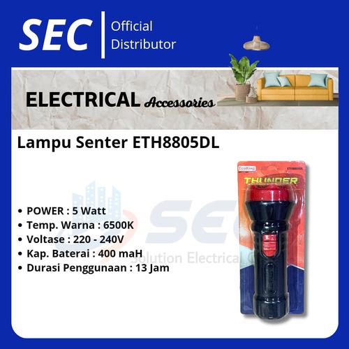 Jual Lampu Senter LED Lampu Emergency Ecoking Thunder ETH8805DL - Kab ...