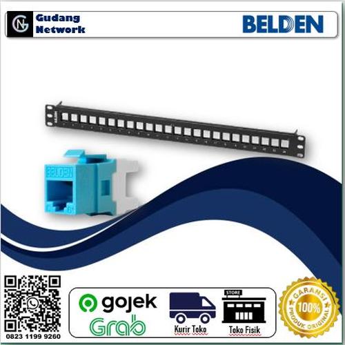 Jual Belden patch panel 24 port cat6 Modular Biru - Jakarta Pusat ...