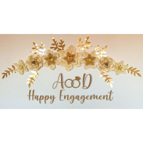 Jual Dekorasi Lamaran Pernikahan Tasyakuran Paper Flowers Kuning ...