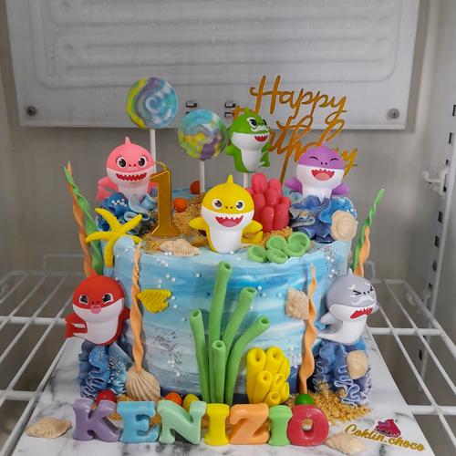 Jual KUE ULANG TAHUN BABY SHARK / KIE ULTAH CAKE BIRTHDAY BABY SHARK ...