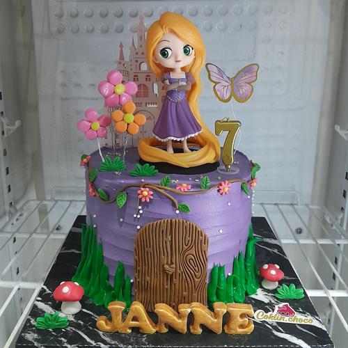 Jual Kue ulang tahun princess Rapunzel/ cake birthday karakter princess ...
