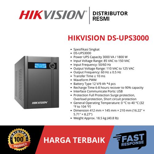 Jual HIKVISION DS-UPS3000 3000VA 1800W UNINTERRUPTIBLE POWERSUPPLY UPS CCTV - Kota Malang - My ...