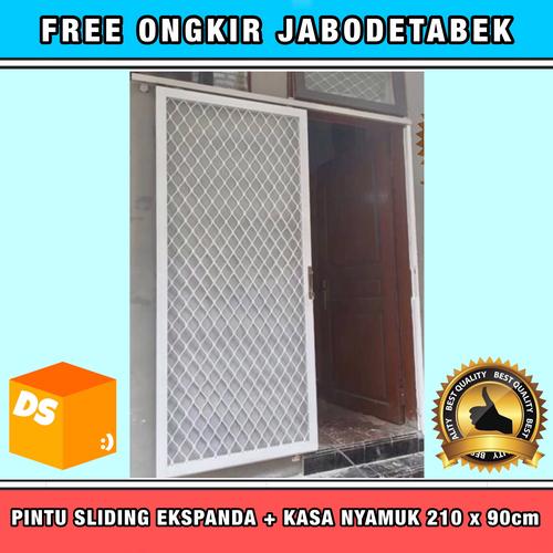 Jual PINTU ALUMUNIUM EXPANDA KASA NYAMUK SLIDING 210 x 90cm - Cokelat ...