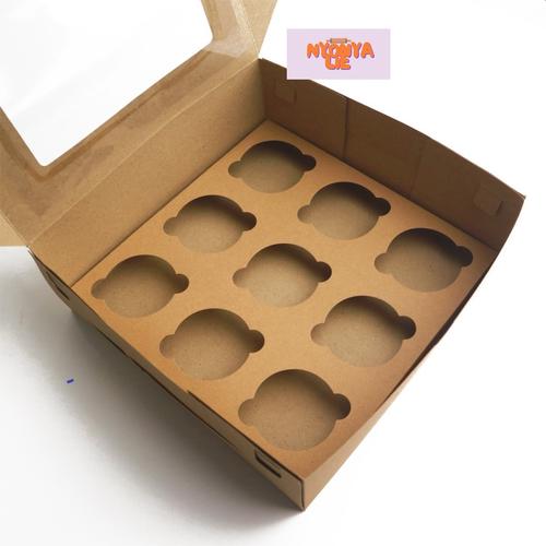 Jual 25x25x5 Box Karton Kemasan Dus Cupcake Kue Muffin Brownies Inner ...