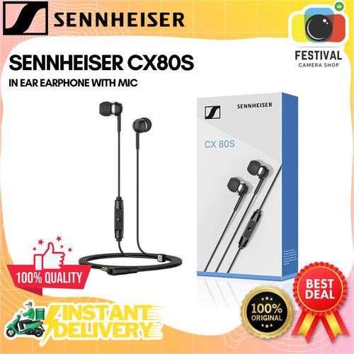 Jual Sennheiser CX80s in Ear Earphone with Mic CX 80S CX 80 S CX80 S ...
