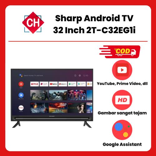 Jual Sharp Android TV 32 Inch 2T-C32EG1i Garansi Resmi - Plus Bracket - Kab. Cilacap - Cahaya ...