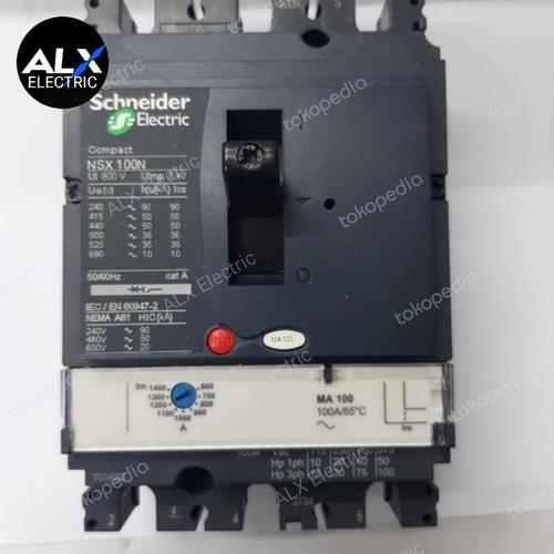Jual MCCB CIRCUIT BREAKER COMPACT NSX100N MA100A 3P LV429750 SCHNEIDER ...