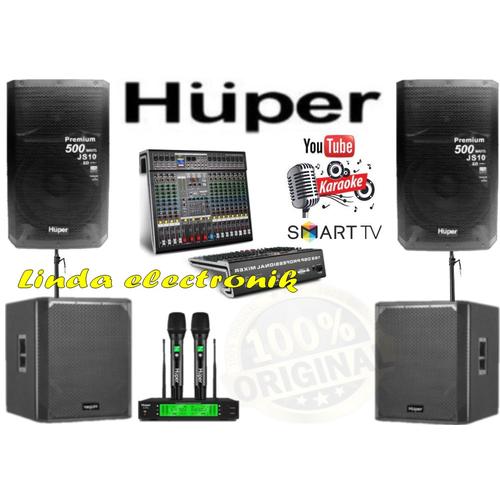 Promo sound system huper js10 10 inch 2bh subwoofer b15a 15'' qx12 ...