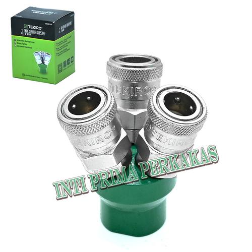 Promo Kopler cabang 3 /Air quick Coupler 3 Way Tekiro - Coupler 3 way ...