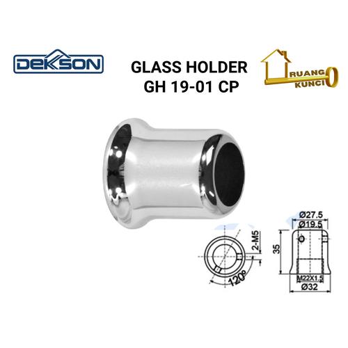 Jual Glass clamp Kaca Dekkson GH 19-01 CP Penghubung Pipa Ke Tembok ...