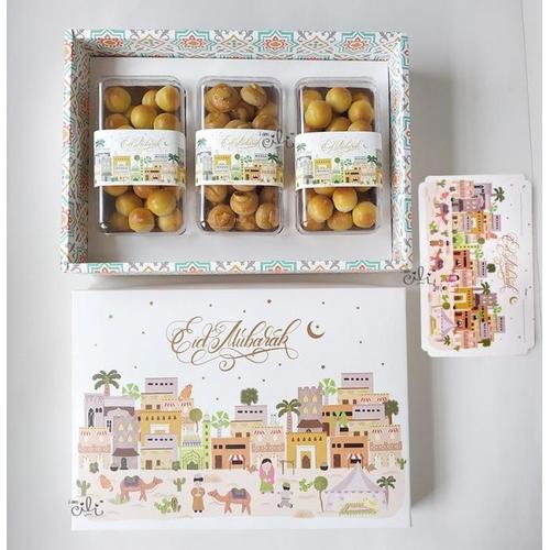 Jual Kardus Lebaran Dus Toples Kue Kering 350Gr Isi 3 Box Parcel Idul ...